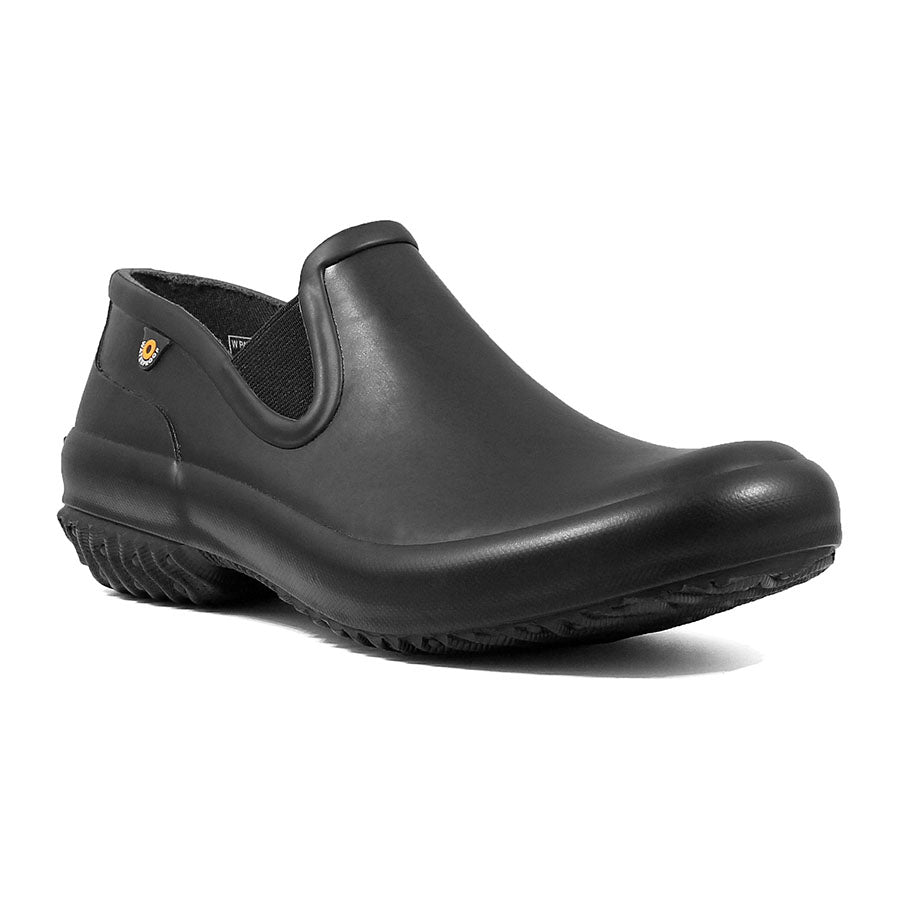 Patch Slip-on Rubber Shoes Solid Black - Wellies Online